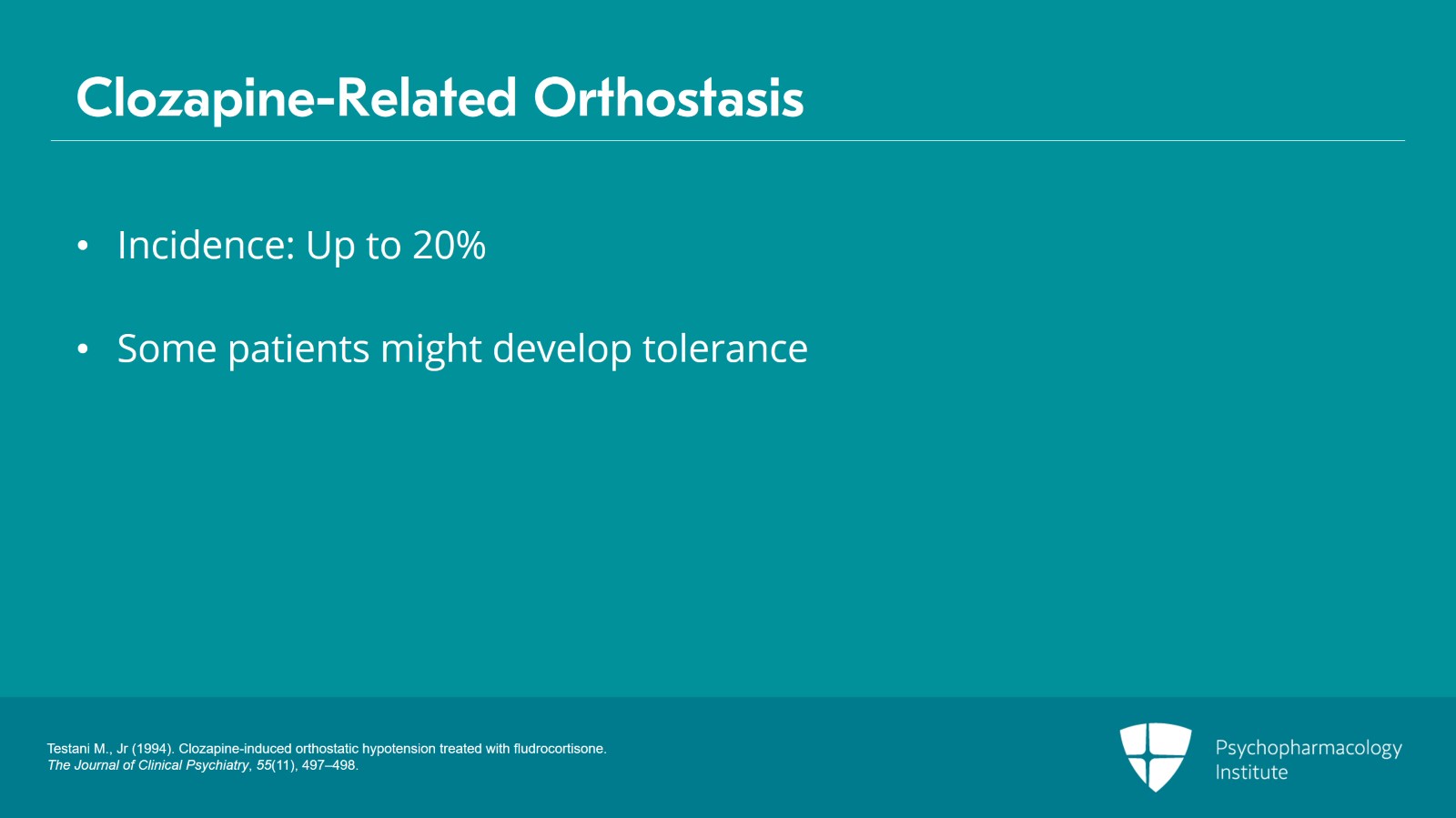 Managing Clozapine-Related Orthostasis | Psychopharmacology Institute